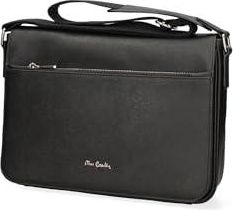 Pierre Cardin Sac &agrave; bandouli&egrave;re pour femme en cuir v&eacute;ritable Made in Italy 34x24x10 cm 1638-FRZ-FRENZY, Noir, Taille unique