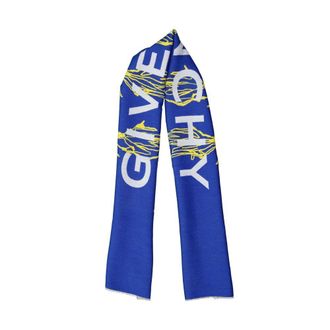 Givenchy Mens Blue Silk Scarf