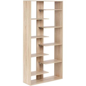 Beliani B&uuml;cherregal mit 8 Ebenen FONTAS 180 cm Hellbraun