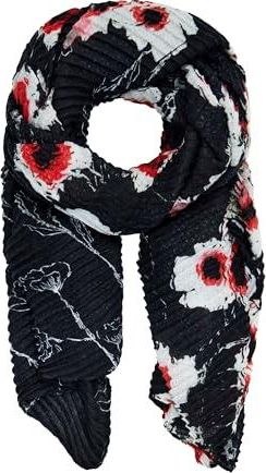 Desigual Dot Flower Rectangle Foulard Black