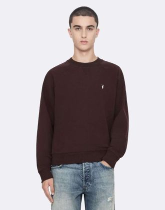 AllSaints Harlow Pullover mit Rundhalsausschnitt in Oxbloodrot
