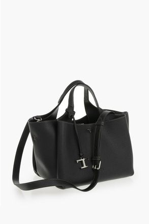 Tod's Hammered Leather Top-Handle Bag with Removable Strap Tods