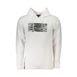 Cavalli Wei&szlig;er Kapuzenpullover mit ikonischem Druck - - Sweatshirts & Hoodies - Herren - Wei&szlig; - L