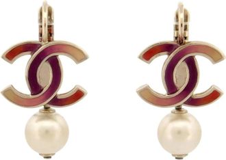 Chanel Ohrringe - CHANEL 2016 LOGO CC H&Atilde;NGENDE METALLPERLEN-OHRRING - Gr. unisize - in Gold - f&uuml;r Damen