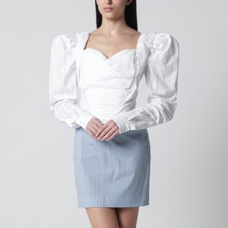 Vivienne Westwood Sunday Korsett-Top aus wei&szlig;er Baumwolle