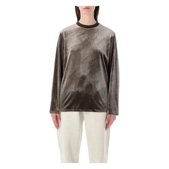 Fear of God Velour Classic Long Sleeve Tee - - Tops - Damen - Braun - M