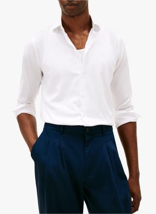 Tommy Hilfiger Chemise col classique en coton m&eacute;lang&eacute;