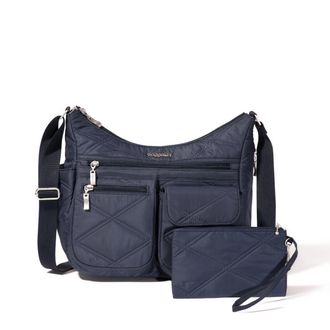 Baggallini Everywhere Bagg, Damen-Umh&auml;ngetasche, Reisetasche im Hobo-Stil, 28,9 x 22,9 cm, leicht, aus wasserdichtem Nylon, mit W/RFID, Einheitsgr&ouml;&szlig;e