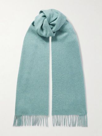 Johnstons of Elgin Écharpe En Cachemire À Franges - Bleu