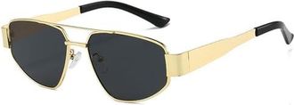 Generic Lunettes De Soleil En M&eacute;tal For Hommes Et Femmes, Id&eacute;ales For La Conduite, Les D&eacute;placements Ext&eacute;rieur Ou Vacances(Gold)