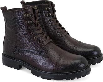Desa Bottes en Cuir &agrave; Lacets pour Homme Talon de 3,5 cm, Respirantes | Brun - 41
