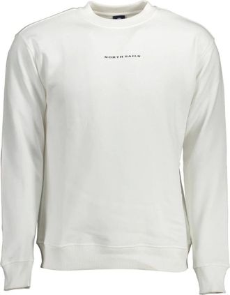 North Sails Homme, Sweatshirts et sweats &agrave; capuche, Blanc, Taille: XL SweaT-shirt Blanc &agrave; Manches Longues Col Rond