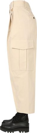Givenchy High-Waist Cotton Cargo Pants - Ivory