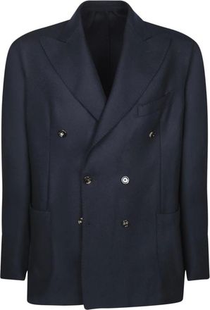 Dell'Oglio Homme, Vestes, Bleu, Taille: XL Veste crois&eacute;e