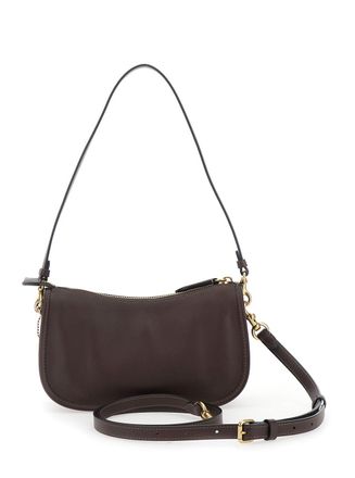 Coach Womens Shoulder Bag Waverly Brown Leather Cowhide