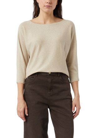 Comma Glitzergarn-Feinstrickpullover mit 3/4-Arm