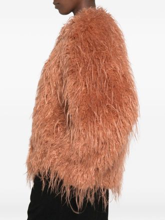 Forte_Forte Faux Fur Blouson Jacket - Cognac