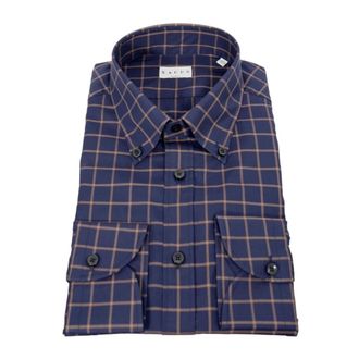 Xacus Herren Tailor Baumwollhemd - - Shirts - Herren - Blau - 2XL