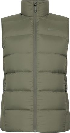 Mountain Warehouse Stratus Weste f&uuml;r Herren, Packable, Daunen (Khakigr&uuml;n)