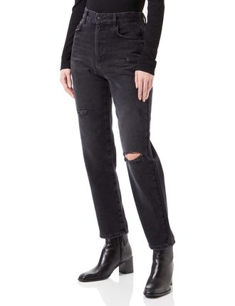 Sisley Sisley Damen Trousers 47WDLE00V Jeans, Black Denim 800, 25