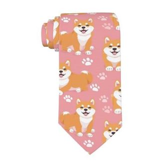 Generic Pattes De Chiens Shiba Heureux Cravate Polyvalente Cravate Homme Élégante Cravates Hommes Pour Mariages Mariage Scolaires