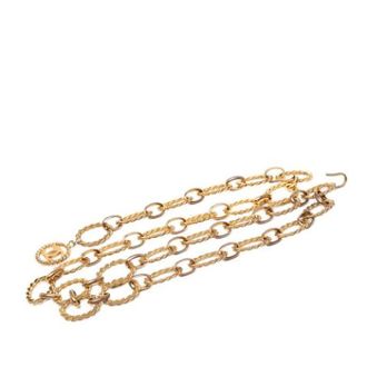Chanel Ceinture en m&eacute;tal pr&eacute;-poss&eacute;d&eacute;e - Femme - Pre-owned - Jaune - Taille: ONE Size