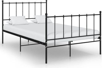 vidaXL Bett Schwarz Metall 120x200 cm Vidaxl