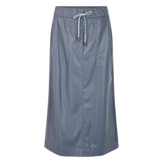 Marc Cain Kunstleder-Midirock - - Skirts - Damen - Grau - S