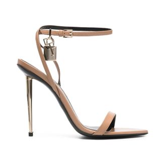 Tom Ford Femme, Chaussures, Brun, Taille: 37 EU Sandale Nue Pointue Padlock