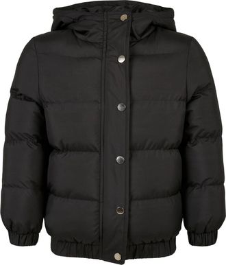 Urban Classics Steppjacke mit Kapuze f&uuml;r M&auml;dchen (Schwarz)