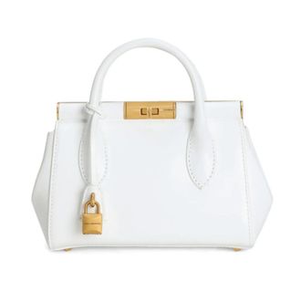 Dolce & Gabbana Wei&szlig;e Lederhandtasche mit Schl&ouml;ssern - - Bags - Damen - Wei&szlig; - ONE SIZE
