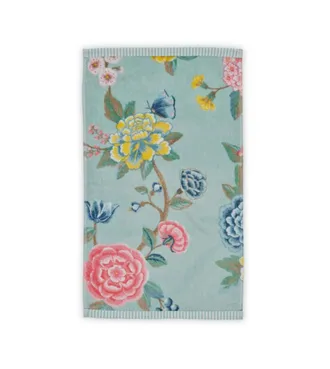 Pip Studio PiP G&auml;stetuch Good Evening Velours hellt&uuml;rkis Gr&ouml;&szlig;e 30x50 cm