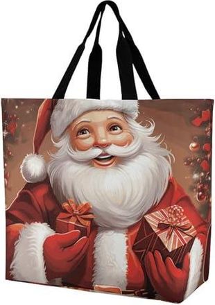 Generic No&euml;l Du P&egrave;re No&euml;l Sac Cabas Imperm&eacute;able Sacs De Courses L&eacute;ger Sac Courses Pour Voyage Quotidienne Gym