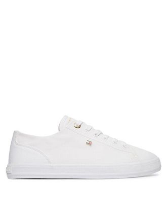 Tommy Hilfiger Sneakers aus Stoff Th Foxing Sneaker Canvas FW0FW09170 Wei&szlig;