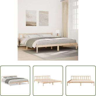 vidaXL vidaXL Massivholzbett - Massivholzbett Extra Lang ohne Matratze 180x210 Kiefernholz
