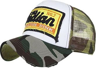 Generic Casquettes de baseball d&eacute;contract&eacute;es brod&eacute;es pour hommes et femmes casquettes de baseball en maille visi&egrave;re de canne d&eacute;quipe, vert militaire, Taille u