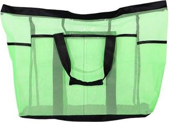 BESPORTBLE CONGARTENO Sac Plage Maille Volume Important avec Fermeture &Eacute;clair et Poches Multiples Sac Fourre-tout Femmes pour Gym Plage Piscine Voyage