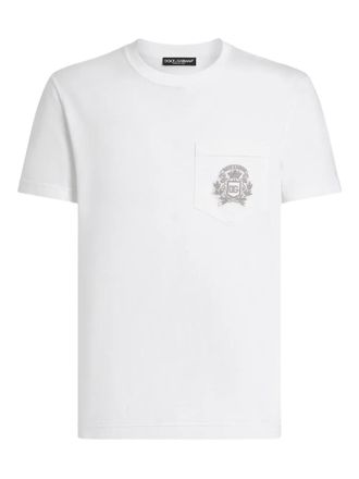 Dolce & Gabbana t-shirt à patch logo - Blanc