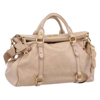 Miu Miu Pre-owned Cuir sacs-main - Femme - Pre-owned - Beige - Taille: ONE Size