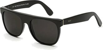 Retro Superfuture unisex, Accessoires, Noir, Taille: 55 MM Flat Top Lunettes de soleil