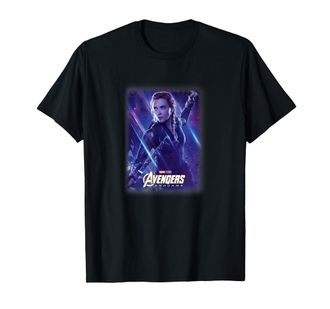 MARVEL Avengers Endgame Black Widow Galactic Poster T-Shirt
