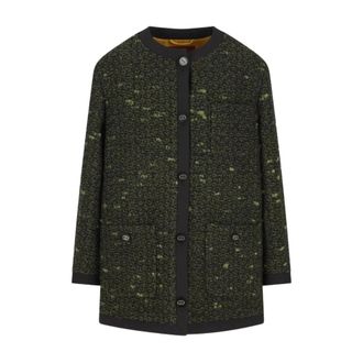Gucci Cdgn Jacke Woll-Boucl&eacute; - - Jackets - Damen - Gr&uuml;n - M