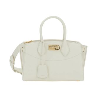 Ferragamo Wei&szlig;e Tasche mit Griff Weicher Stil - - Bags - Damen - Wei&szlig; - ONE SIZE