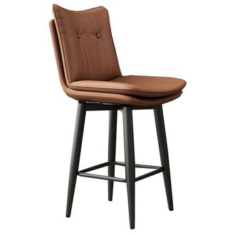 Generic GIZNXBA Drehbare Barhocker Gepolsterte Barstuhl In Thekenh&ouml;he Mit R&uuml;ckenlehne Moderner, Mit Leder Gepolsterter Thekenstuhl Tresenhocker K&uuml;che F&uuml;r Rest