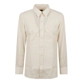 Tom Ford Military Twill Shirt - - Shirts - Herren - Beige - 2XL