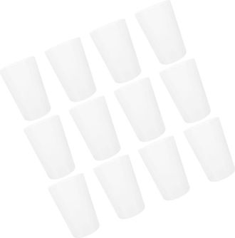 Angoily 12 St&uuml;ck Teiliges Badezimmerbecher Bruchsicherem Multifunktionale Zahnb&uuml;rstenhalter und Trinkbecher Transparent Wiederverwendbar rutschfest f&uuml;r Mundsp