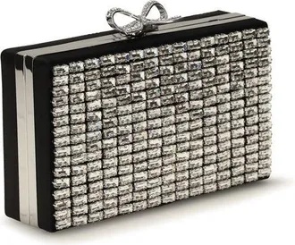 Self Portrait Womens Silver Glass Clutch Bag