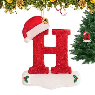 Generic Alphabetschmuck f&uuml;r Weihnachtsbaum, Weihnachtsschmuck mit Buchstaben des Alphabets, Acryl-Alphabet-Ornamente, Dekoration f&uuml;r Zuhause in Form eines rot