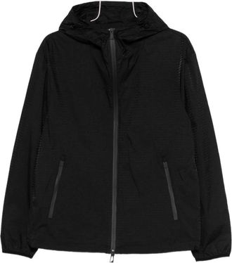 Emporio Armani Homme, Vestes, Noir, Taille: 3XL Full-Zip Bomber Jacket