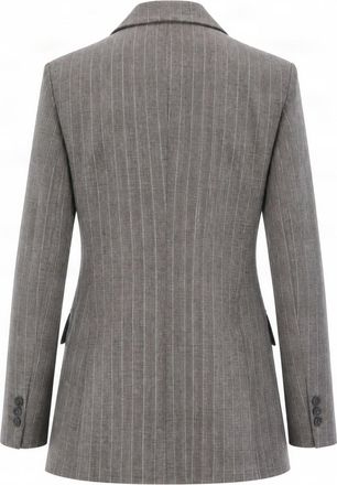 P.A.R.O.S.H. Pinstripe Wool Blazer - Gray